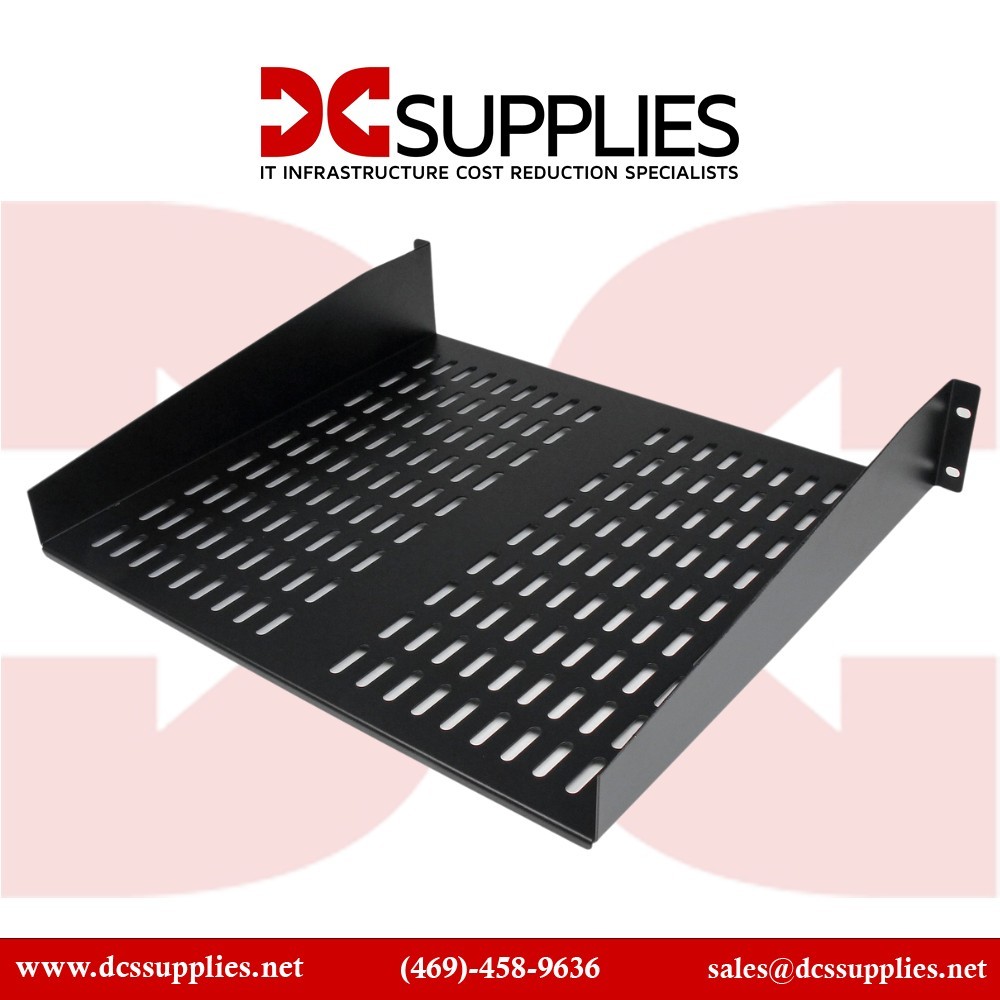 StarTech.com CABSHELF Black Standard Universal Server Rack Cabinet Shelf